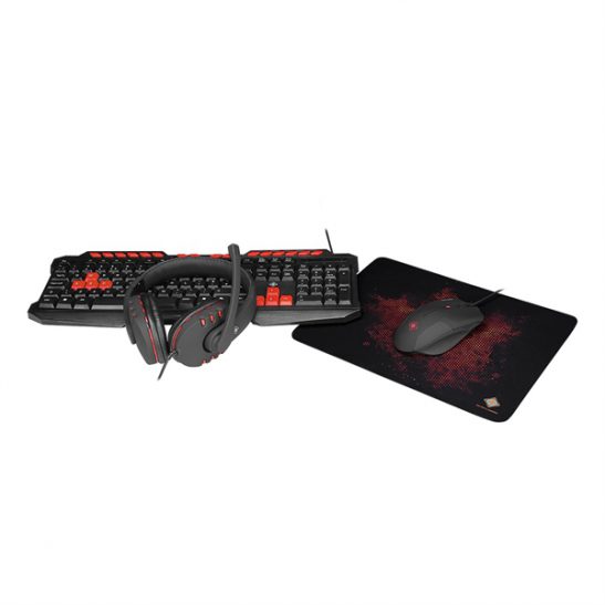 DELTACO GAMING 4-in-1 gaming kit, UK layout | AudioHead